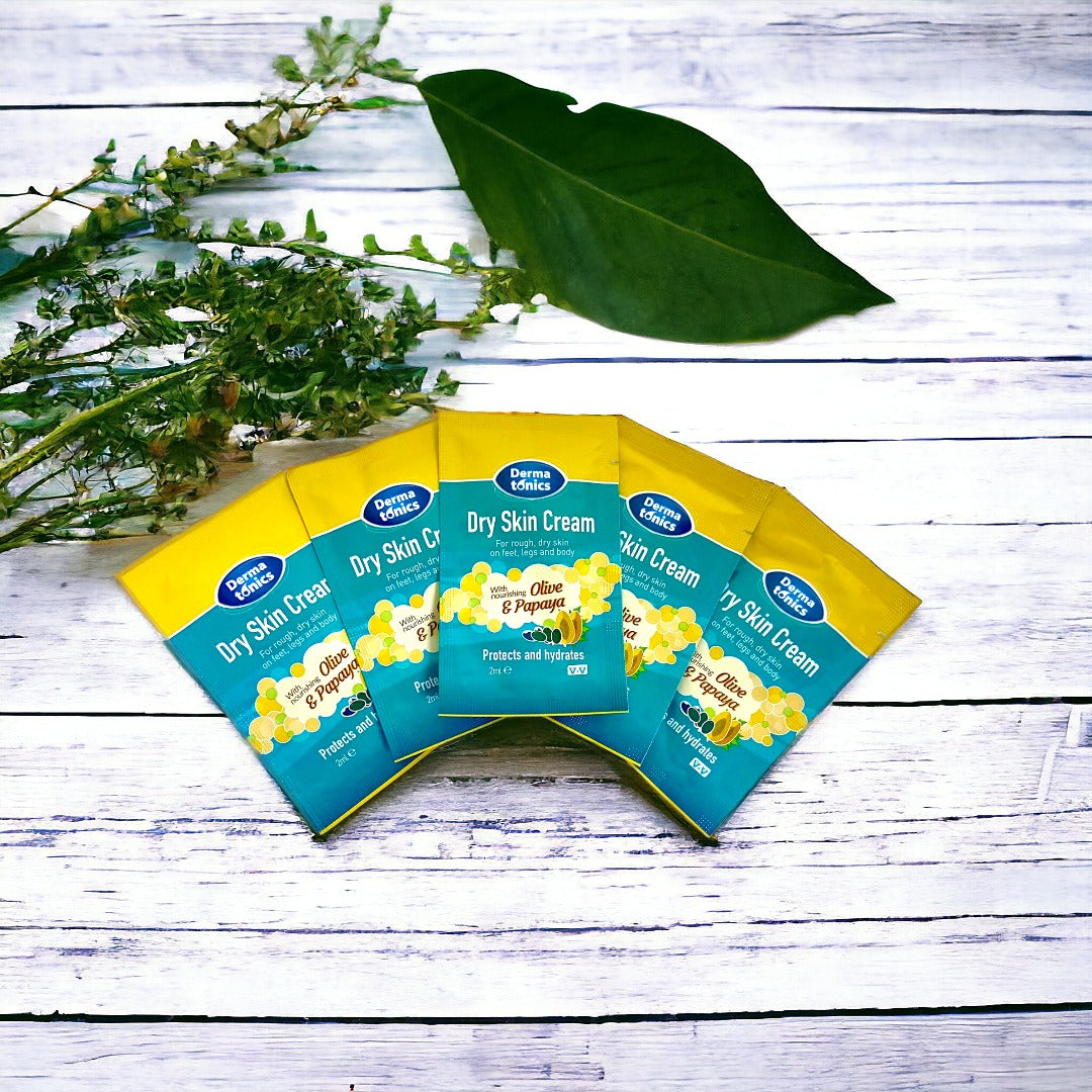 100 x Natural Care Dry Skin Cream Sample Sachet 2ml – Dermatonics